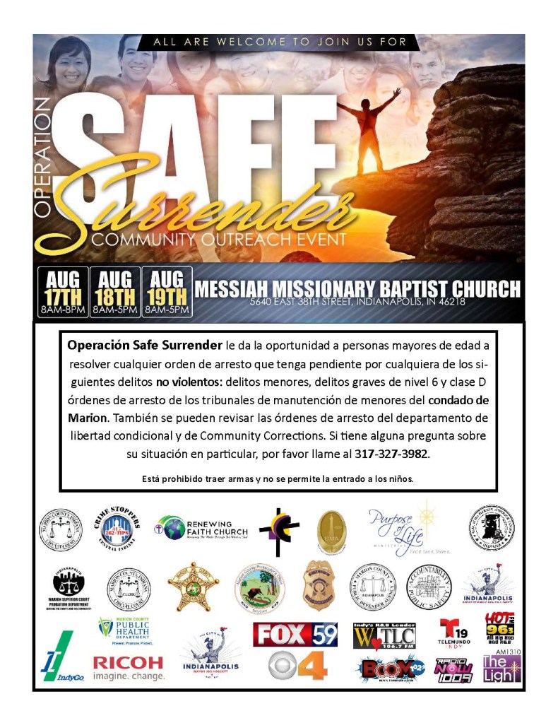 Operación Safe Surrender viene el 17 de agosto | Telemundo Indy